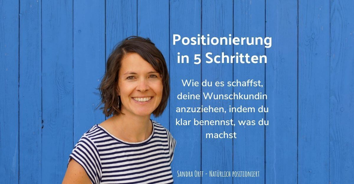Positionierung in 5 Schritten